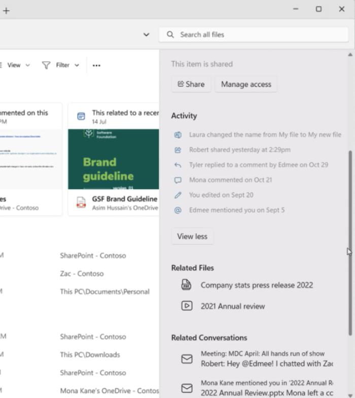 微软 Windows 11 文件资源管理器全新设计曝光：ui 迎来大修，整合 Microsoft 365 天津睿斯福得it外包服务公司
