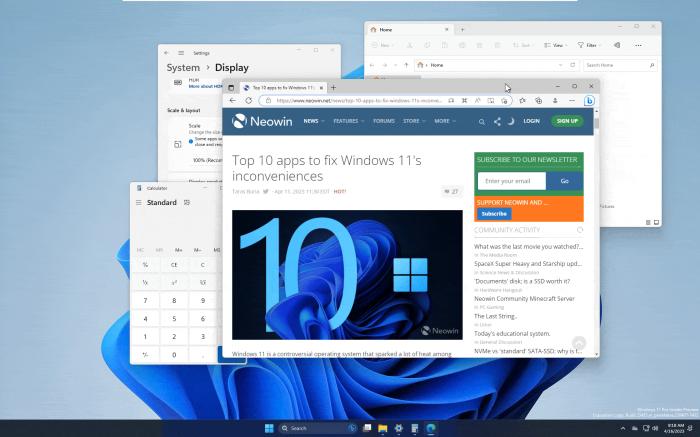 微软 Windows 11build 23435 内含隐藏的智能窗口布局功能：可一键排列应用程序 - 天津睿斯福得IT外包服务公司